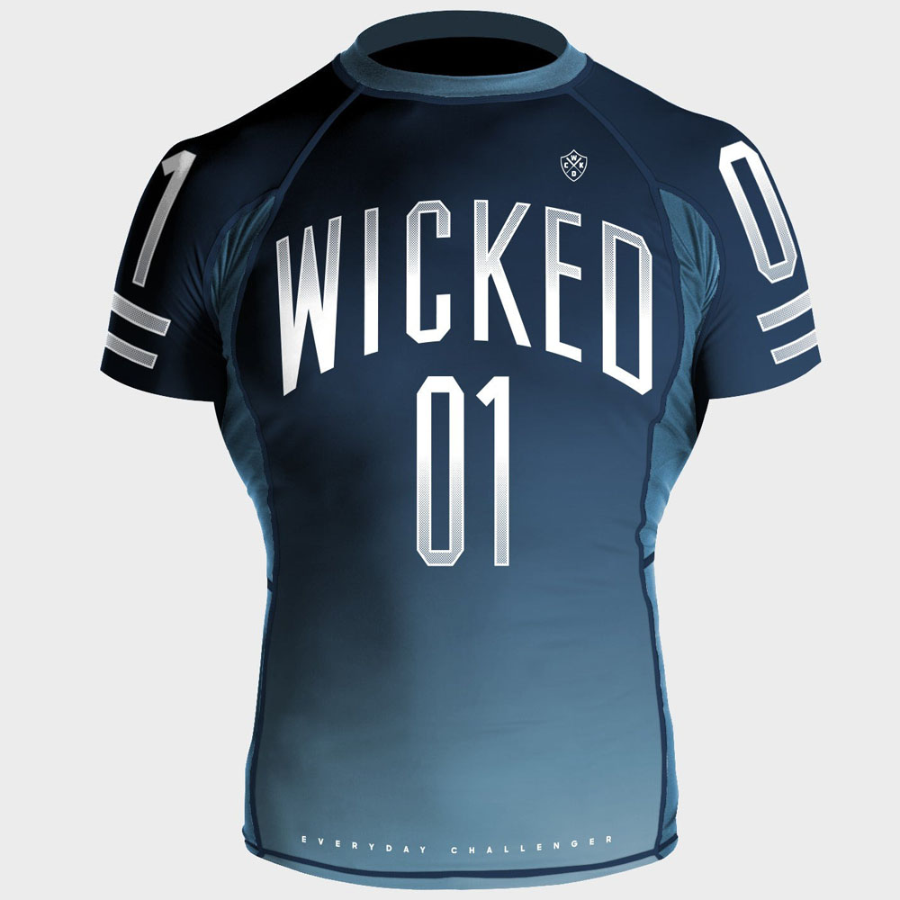Rashguard MMA Wicked one Superbowl - Bleu - le coin du ring