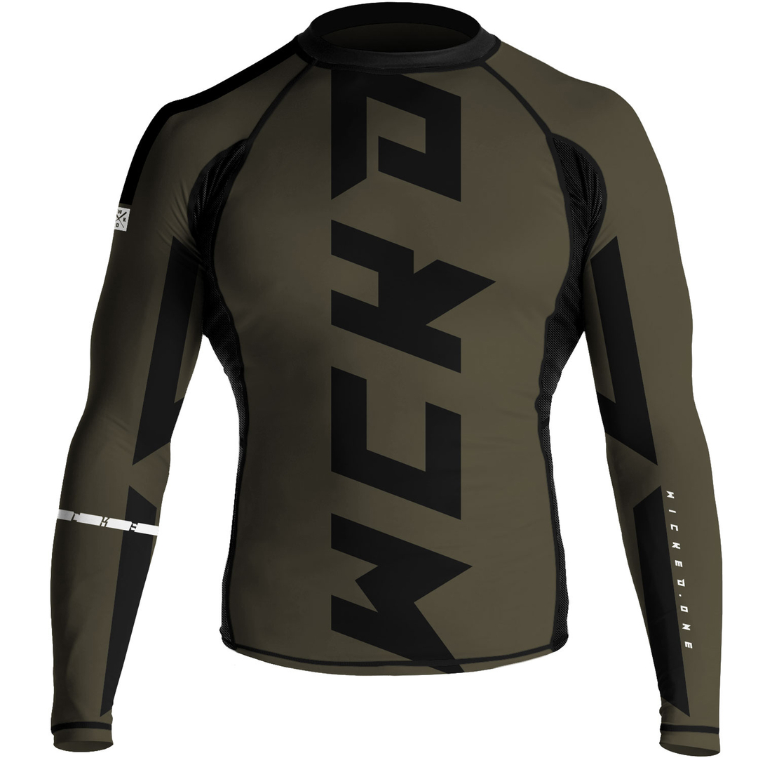 Rashguard Wicked One Reset - Kaki et Noir - lecoinduring