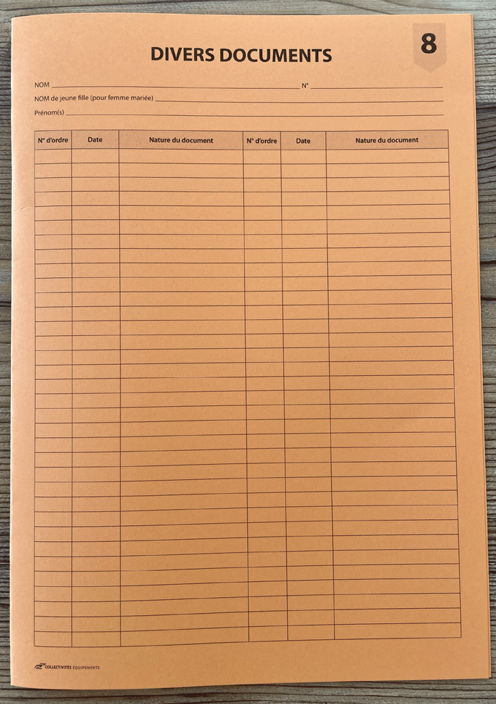 Lot de 8 sous-chemises pour dossier individuel d'agent - Formulaires et ...