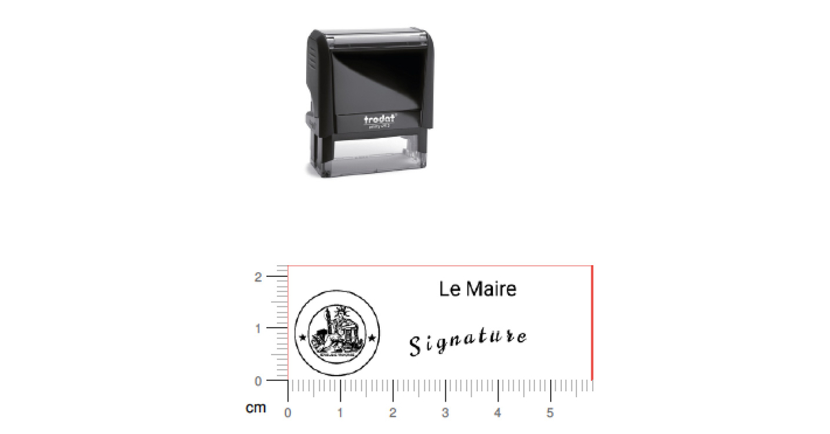 Tampon TRODAT 4913 SIGNATURE + OFFICIEL + TITRE - Protocole ...