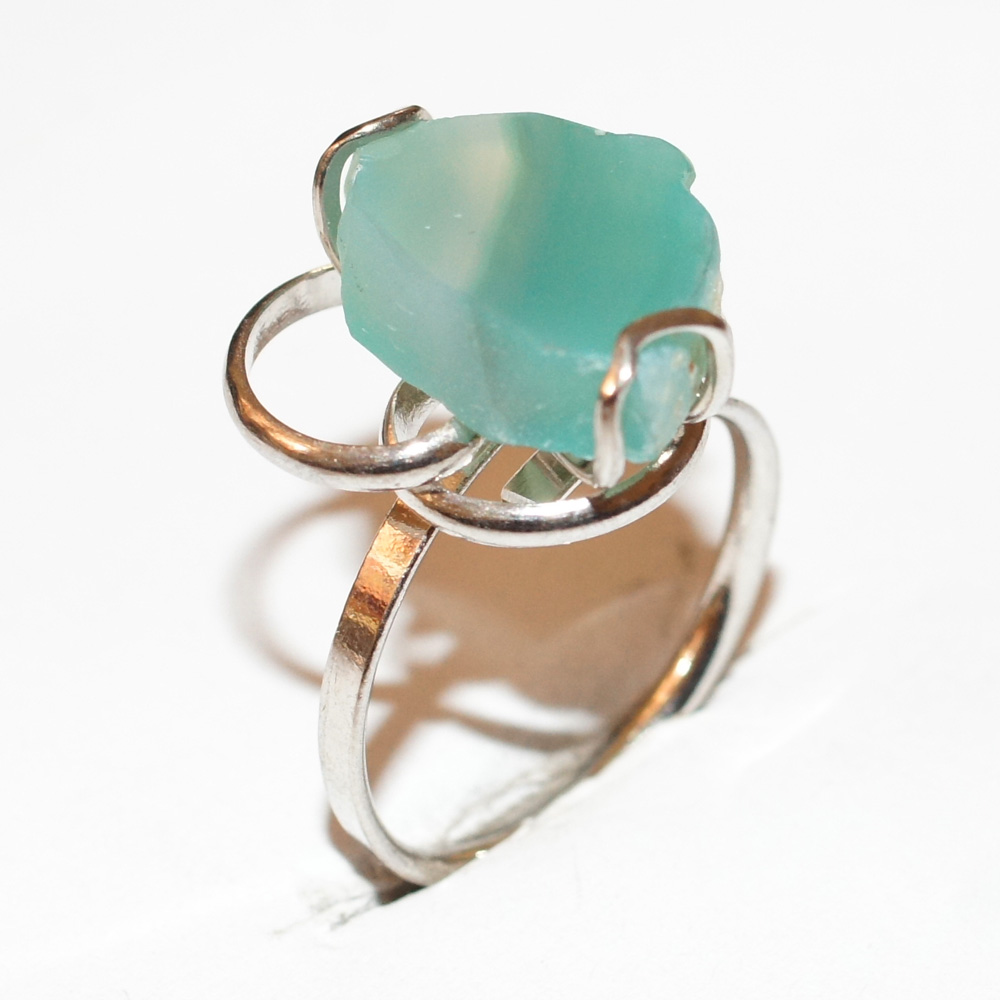 Bague Agate verte en tranche Saturne - BAGUES/Bagues en Métal - Corps ...
