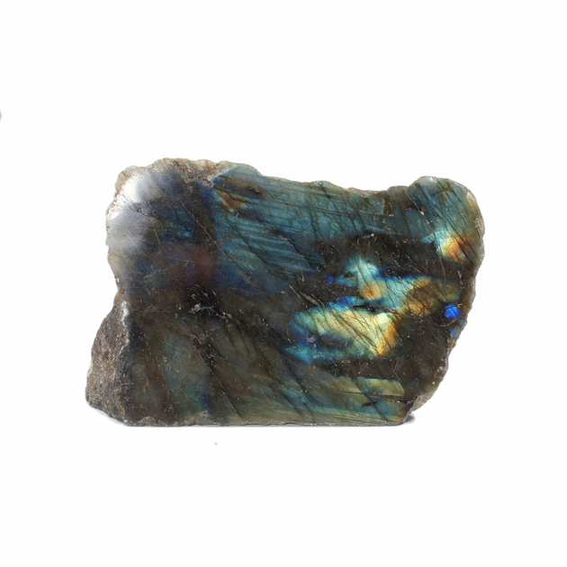 Pièce unique Labradorite 1 face polie, en bloc brut, forme libre, à ...