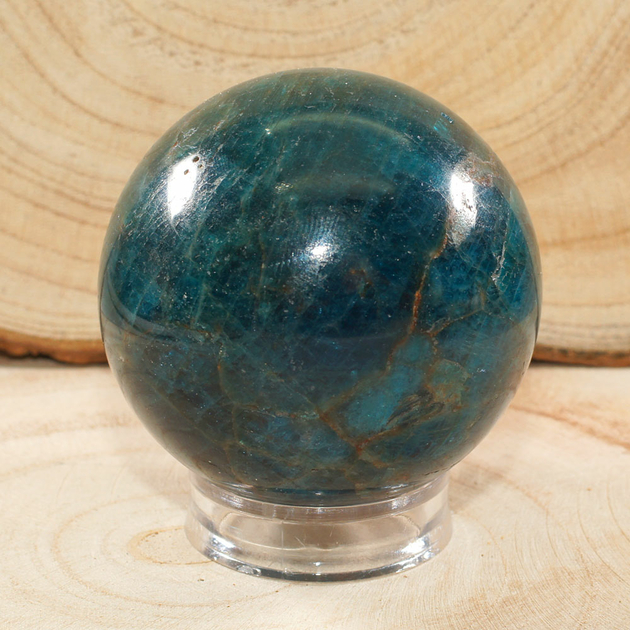 Pièce Unique - Boule en Apatite bleue de 225g - PIERRES ROULÉES/Grandes ...