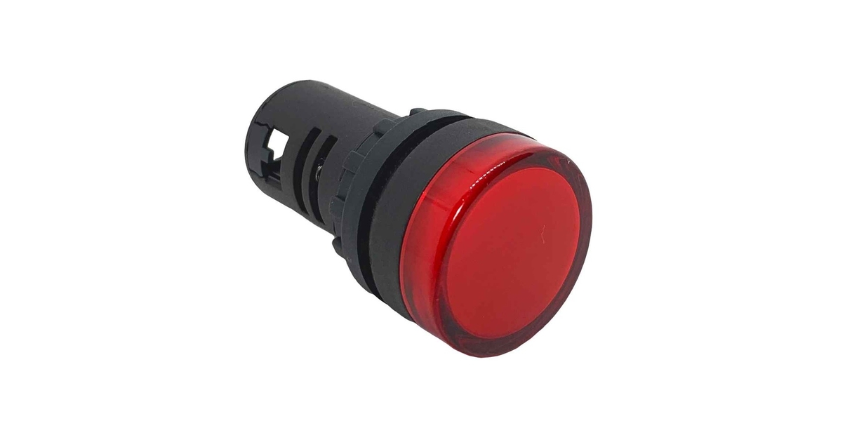 Voyant de signalisation LED rouge étanche 230V 22mm - Voyant/Voyant ...