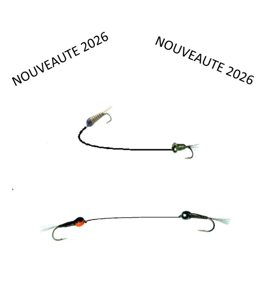 BAS DE LIGNE TRUITE AVEC 2 NYMPHES (exclusivité vario pêche) - NYMPHES ...