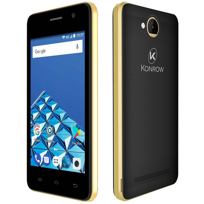 Smartphone KONROW Easy One 4" 4G Noir - infinytech-reunion