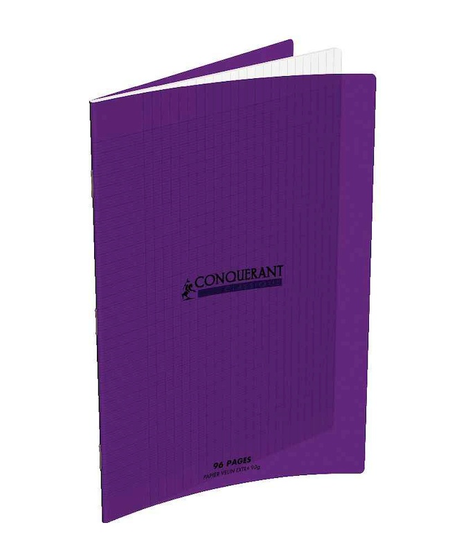 Cahier CONQUERANT 96 pages 24x32cm Séyes Violet - infinytech-reunion