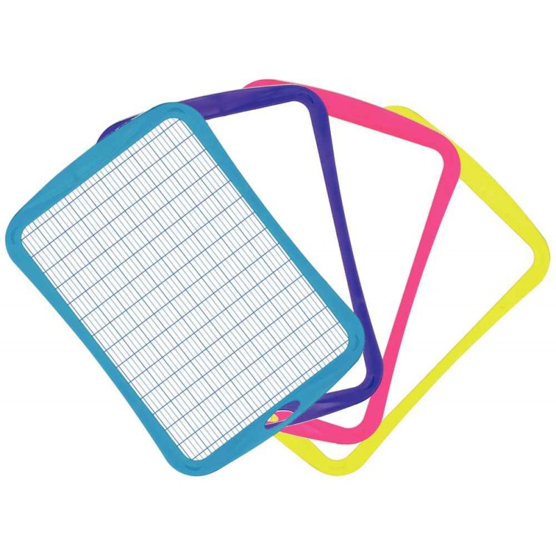 Ardoise effaçable à sec 1 face uni et 1 face quadrillée 20x28cm ...