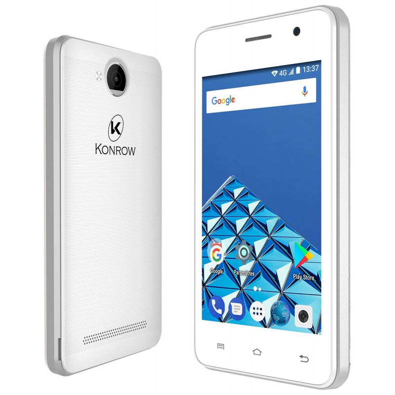 Smartphone KONROW Easy One 4" 4G Blanc - infinytech-reunion