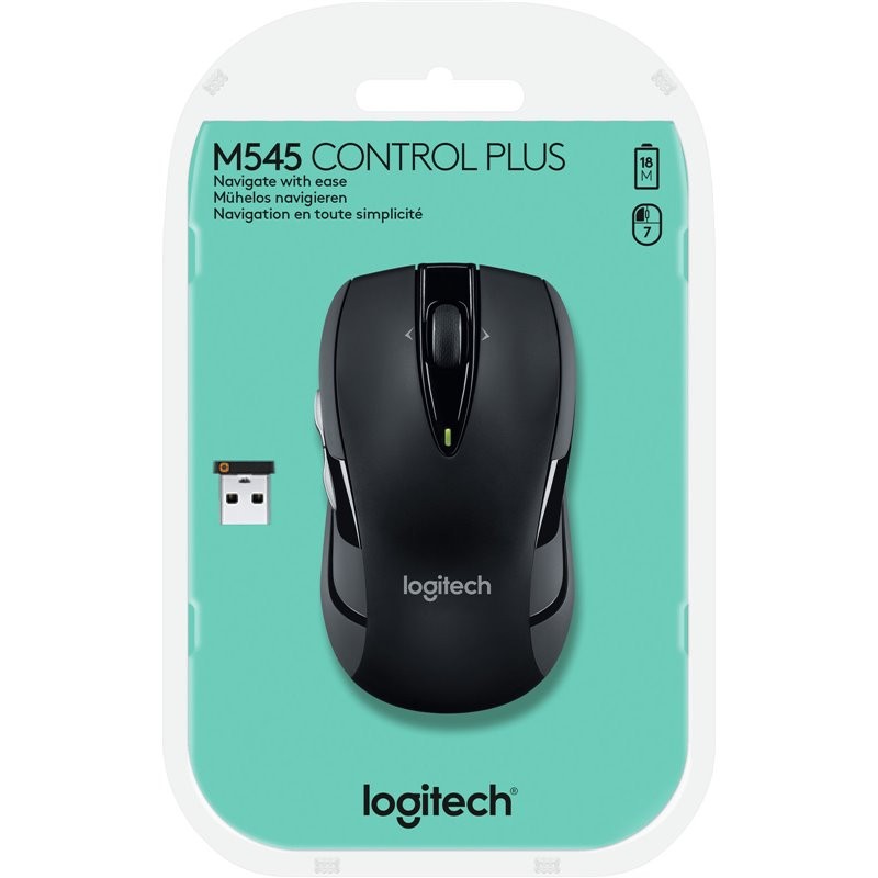 Souris LOGITECH M545 Sans Fil Noire - infinytech-reunion