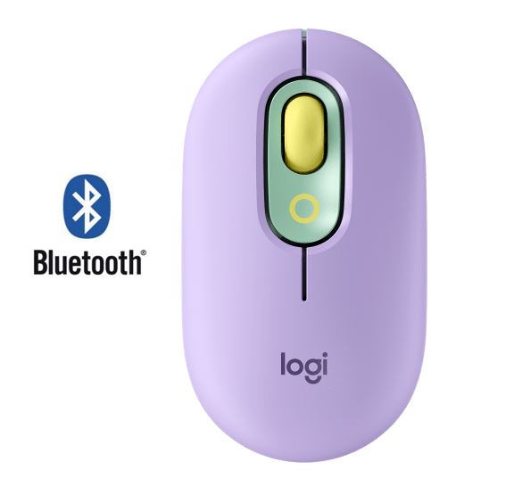Souris LOGITECH Pop Mouse Bluetooth Violet Vert - infinytech-reunion