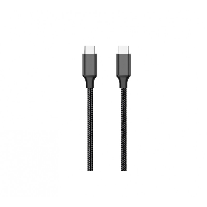 Câble KONROW KCATCNPDB1 USB-C vers USB-C Nylon 1m Noir - infinytech-reunion