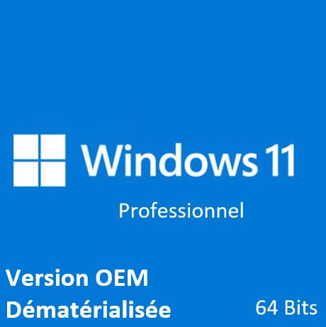Microsoft Windows 11 Professionnel 64 Bits OEM (Dém) - infinytech-reunion