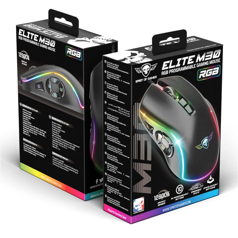 Souris SPIRIT of GAMER ELITE-M30 Filaire RGB - infinytech-reunion
