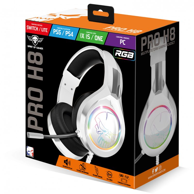 Casque micro SPIRIT of GAMER PRO-H8 Filaire Artic - infinytech-reunion