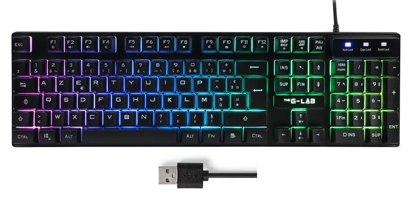 Clavier G-LAB Keyz Caesium RGB Filaire - infinytech-reunion