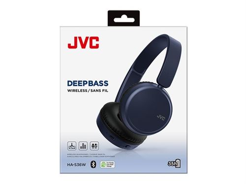 Casque micro JVC HA-S36W Bluetooth Bleu - infinytech-reunion