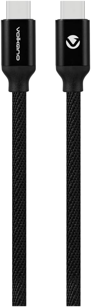 Câble VOLKANO VK-20167-BK USB-C 18W Mâle Mâle 1,2m Noir - infinytech-reunion