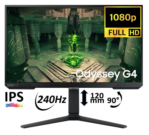 SAMSUNG Odyssey G40B S27BG400EU 27" HDMI DP 240Hz - infinytech-reunion