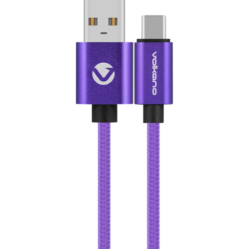 Câble VOLKANO Fashion Series USB vers USB-C 1.8m Violet - infinytech-reunion