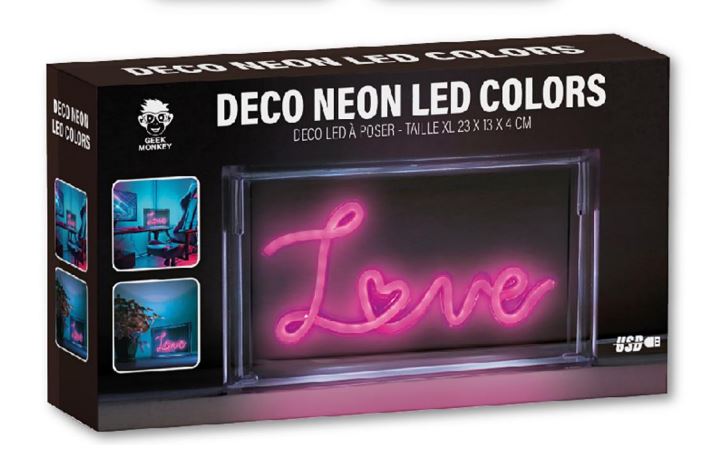 Neon LED Color RGB GEEK MONKEY Love - infinytech-reunion