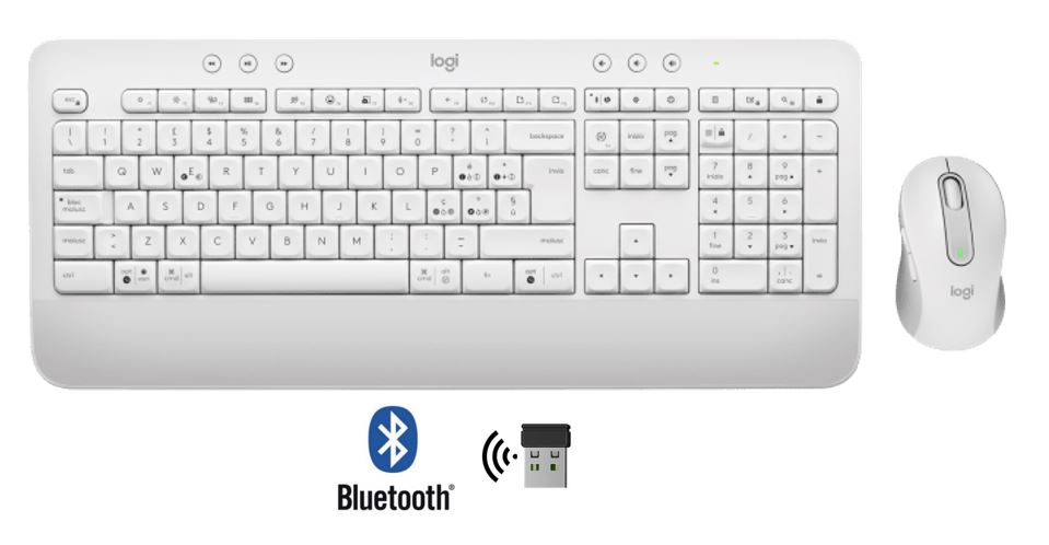 LOGITECH Signature MK650 Bluetooth Blanc - infinytech-reunion