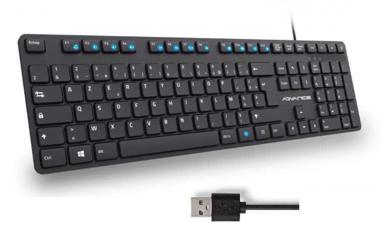 Clavier ADVANCE Workmat CLA-5100 Filaire USB - infinytech-reunion