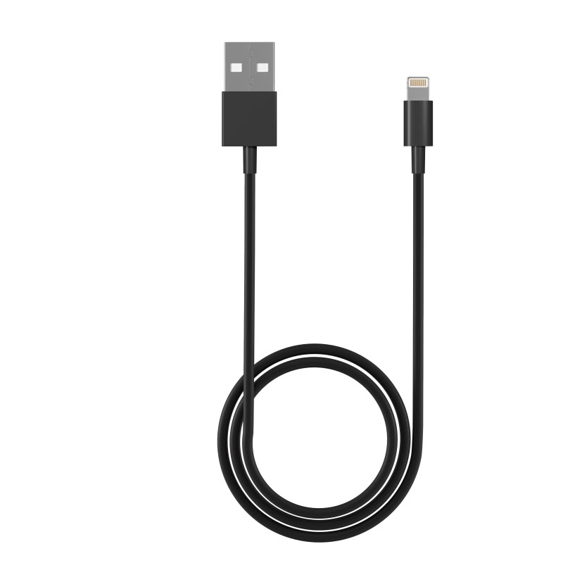 Câble VORTEX USB-A vers Lightning 1m Noir - infinytech-reunion