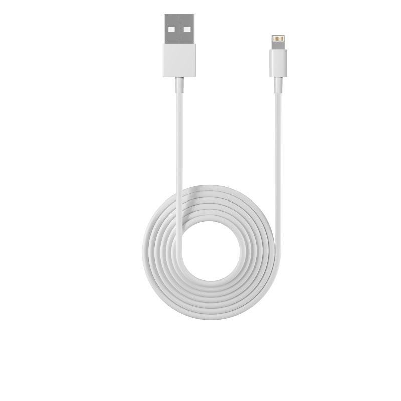 Câble VORTEX USB-A vers Lightning 3m Blanc - infinytech-reunion