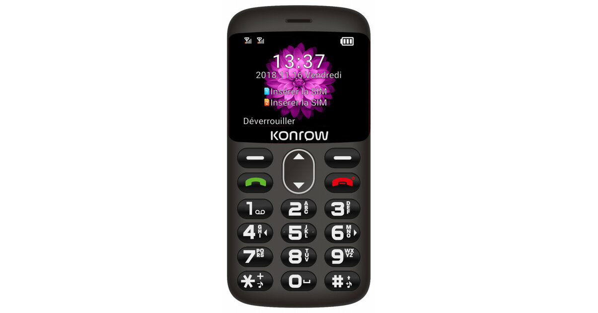 GSM KONROW Senior 2" Noir - infinytech-reunion