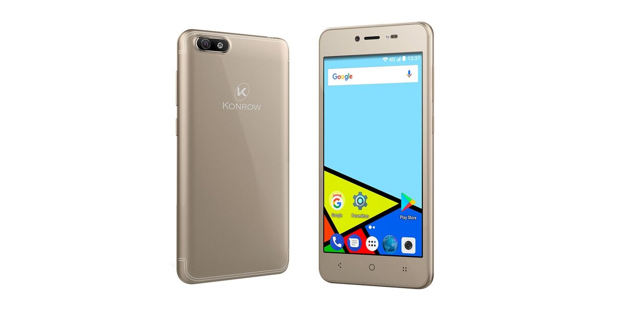 Smartphone KONROW Easy Feel 5" 4G Or - infinytech-reunion