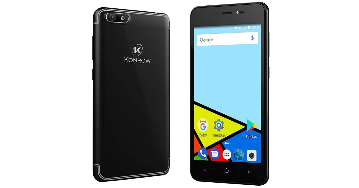 Smartphone KONROW Easy Feel 5" 4G Noir - infinytech-reunion