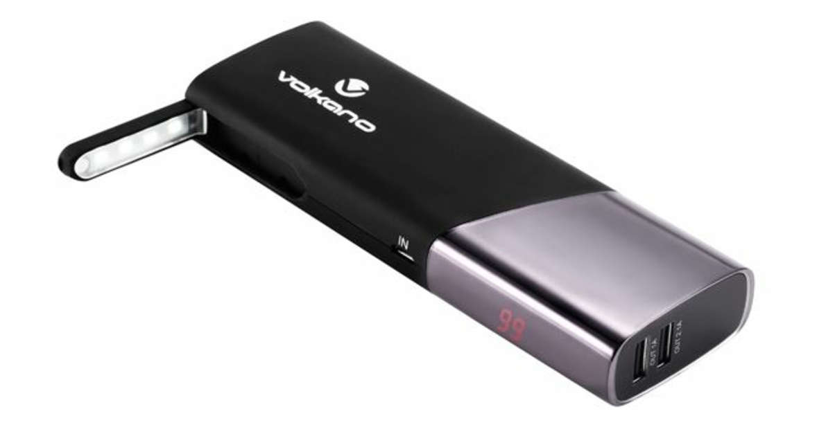 Powerbank VOLKANO Ultra Series 10400 mAh Noire - infinytech-reunion