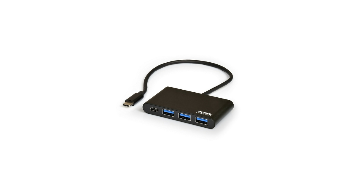 Hub USB-C PORT DESIGNS vers 3 ports USB 3.0 et USB-C - infinytech-reunion