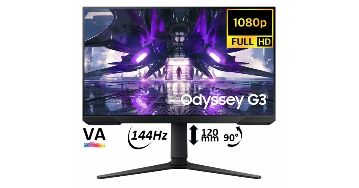 SAMSUNG Odyssey G30A S27AG30A 27" HDMI DP 144Hz - infinytech-reunion