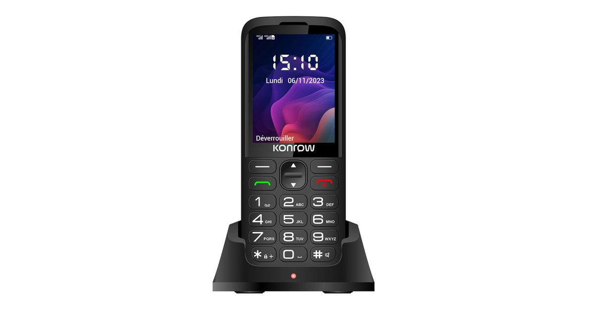GSM KONROW Senior 280 Next 4G Noir - infinytech-reunion