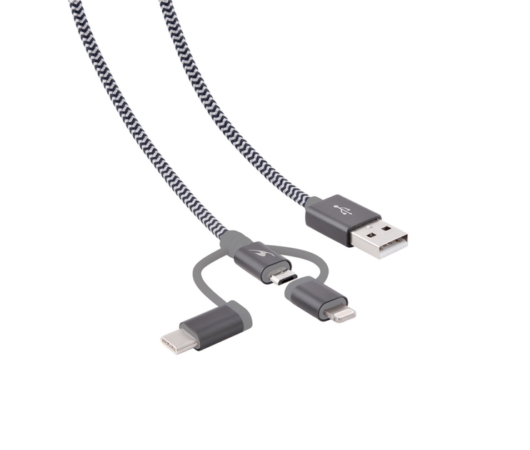 Câble BLUESTORK USB vers Micro USB, Lightening, Type-C - infinytech-reunion