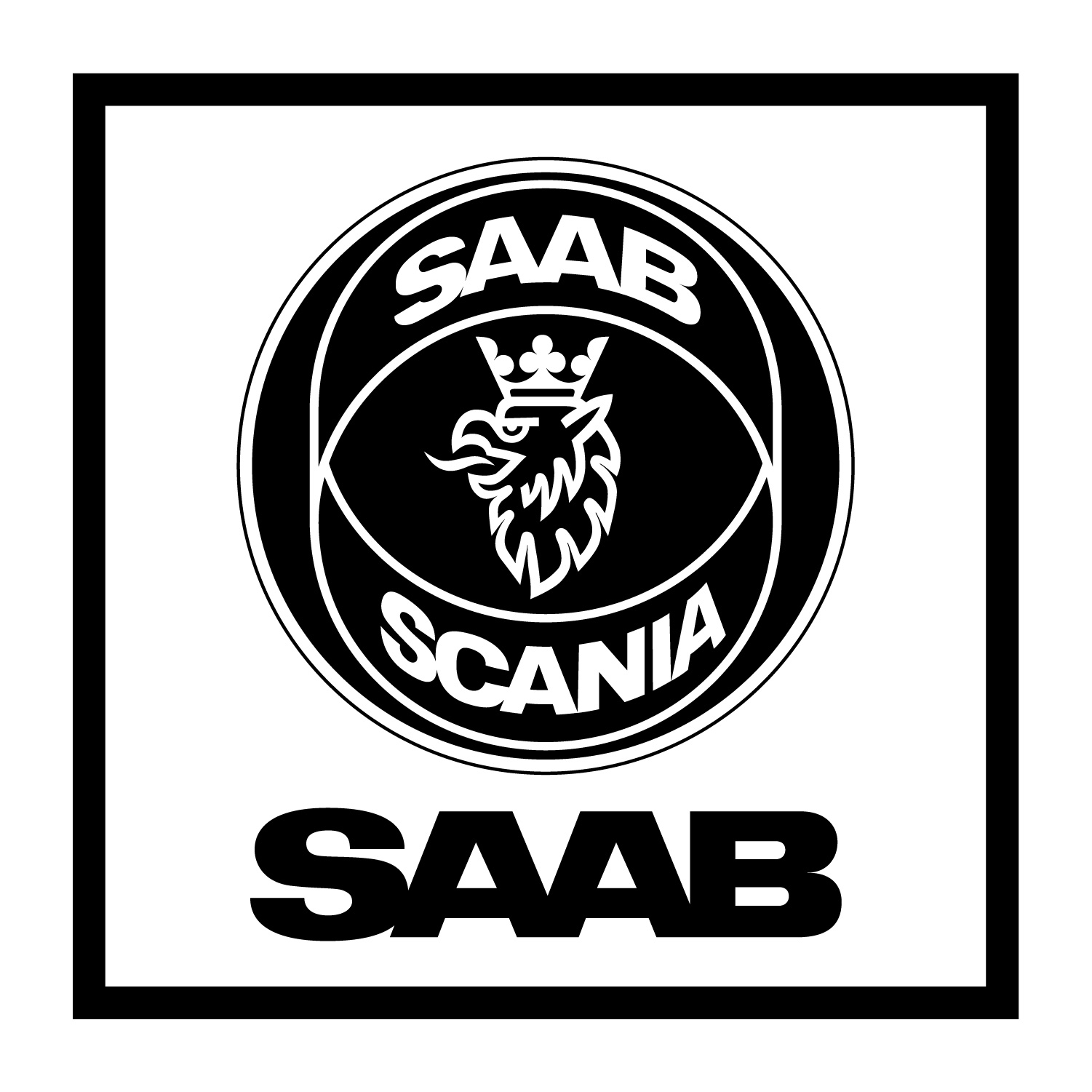 Stickers Scania SAAB carré - Autocollant Scania poids lourd