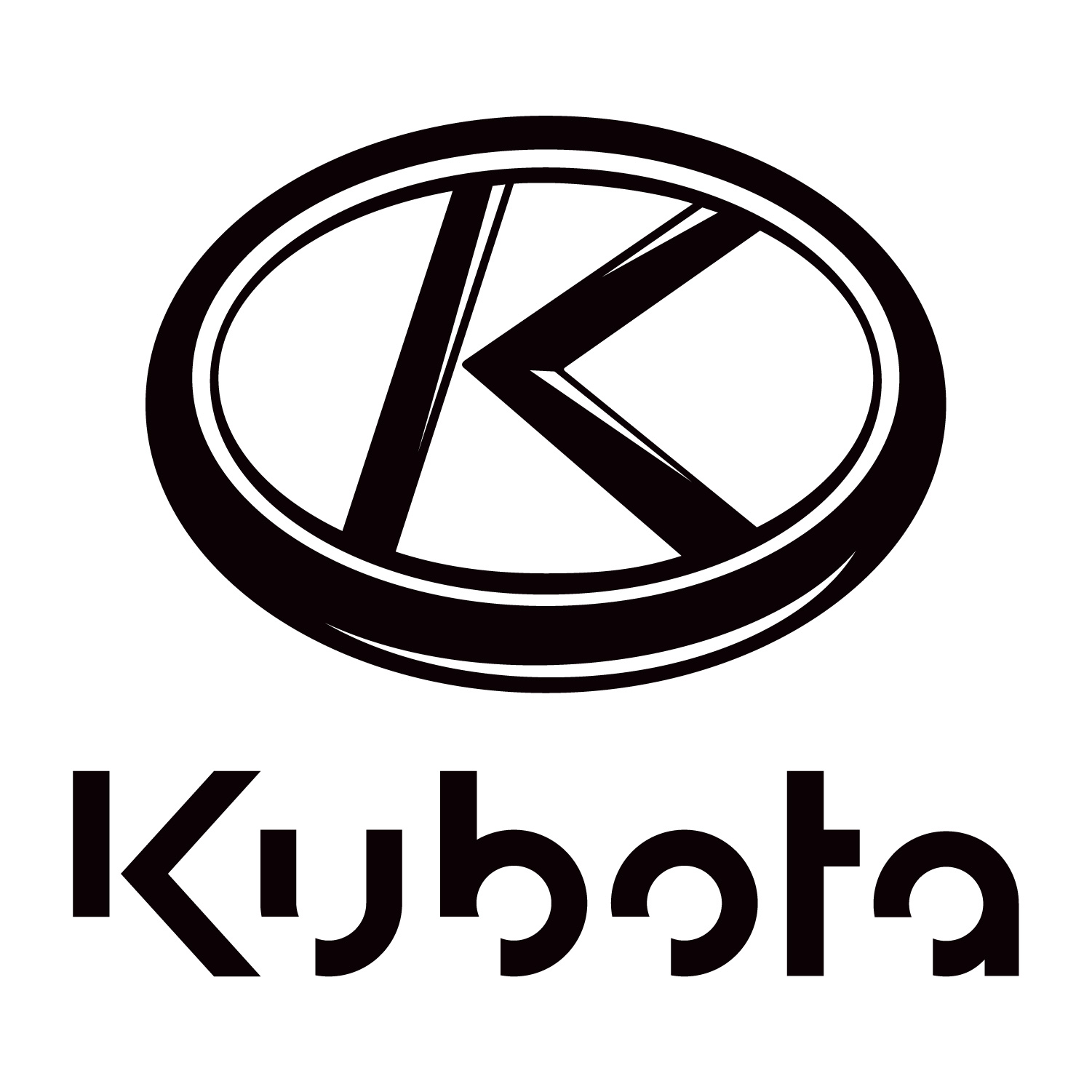 Stickers Kubota logo - Autocollant Kubota Engins de chantier