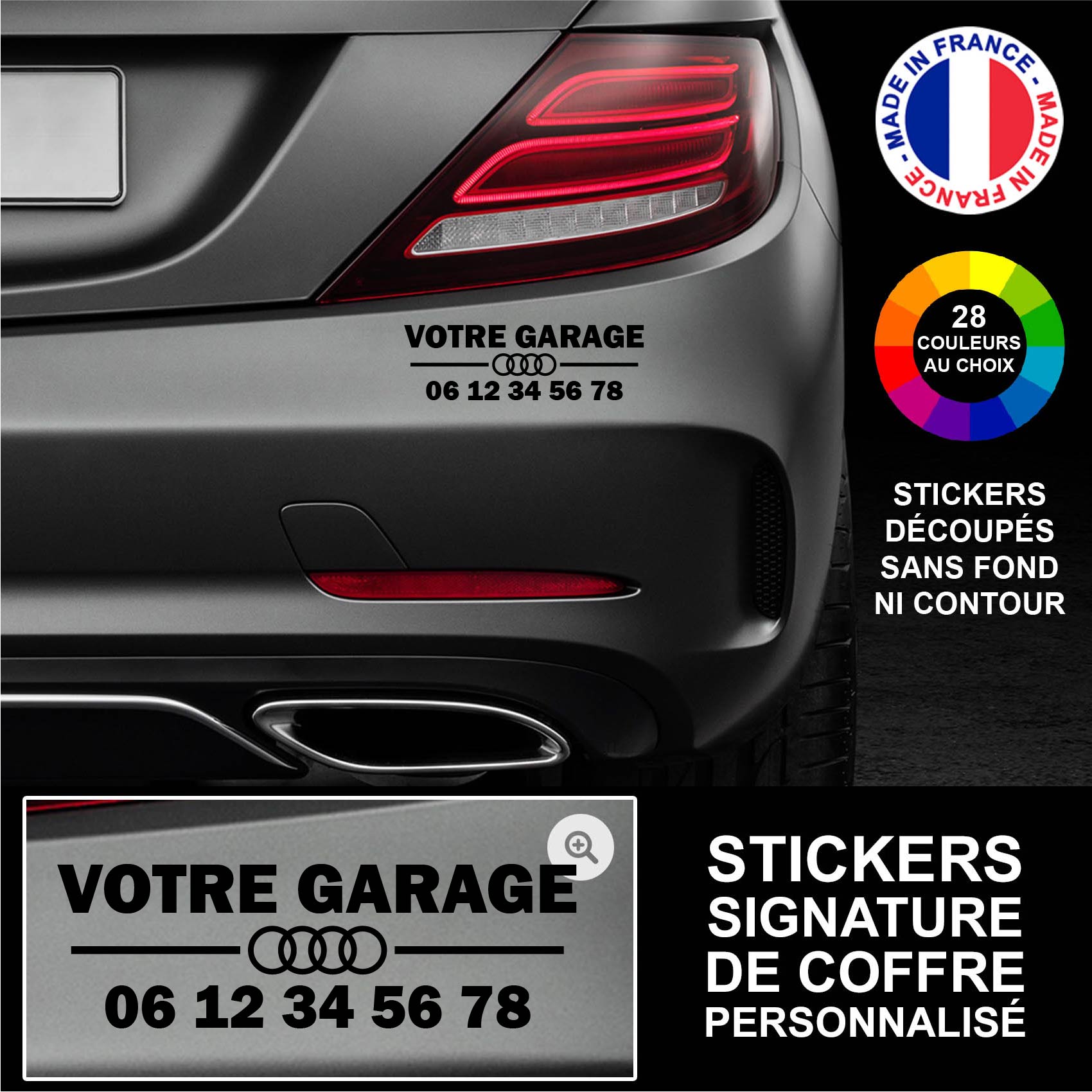 Stickers Audi autocollant pour votre voiture