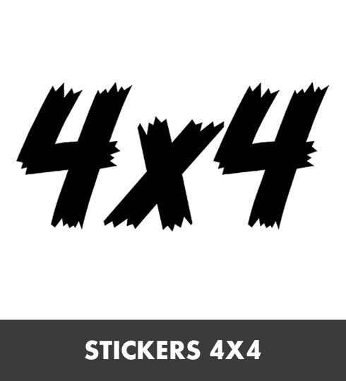Stickers 4X4 et Autocollant 4x4 - kit déco 4x4 off Road