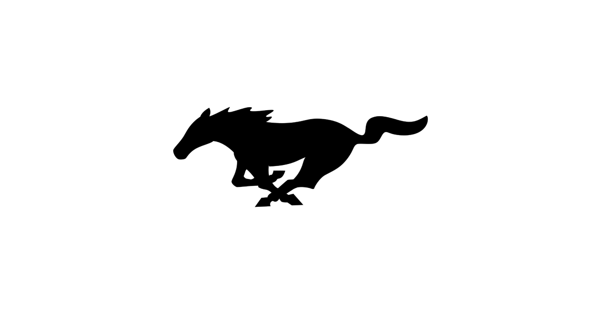 Stickers Mustang Logo plein - Autocollant voiture