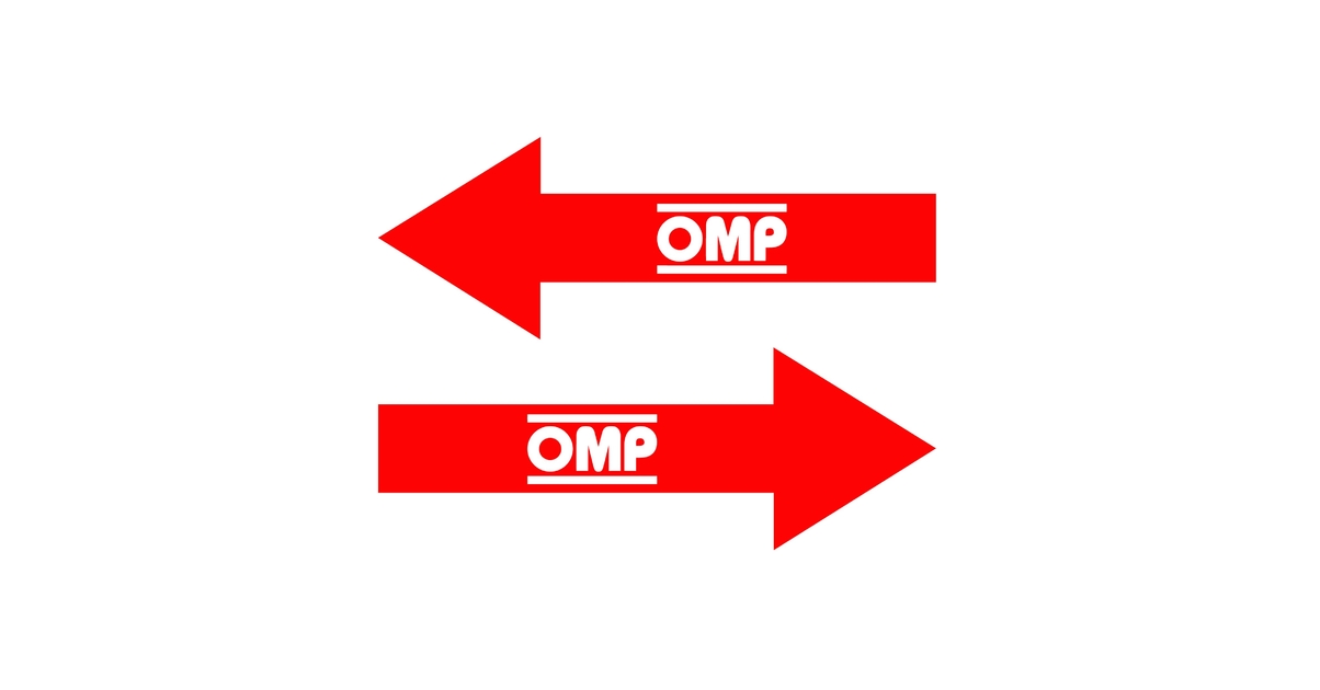 Stickers Flèche Remorquage OMP - Autocollant Rallye