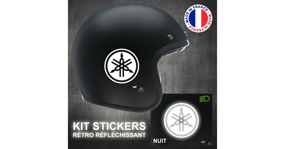 Autocollant Yamaha Réfléchissant - Stickers Casque Moto