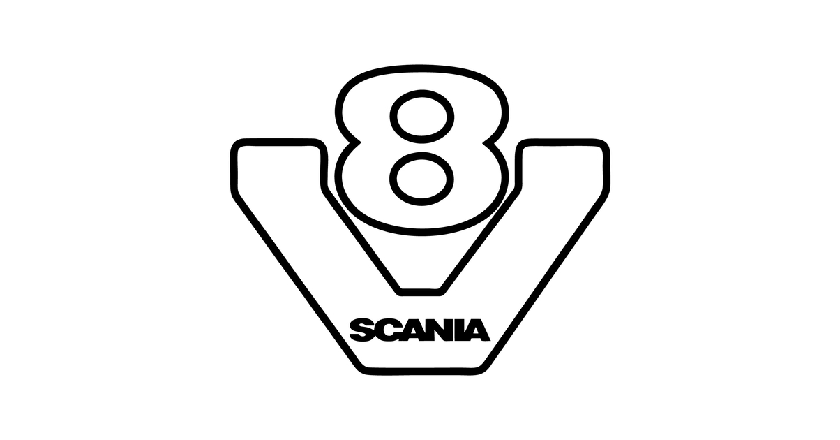 Stickers Scania V8 - Autocollant Scania Camion et poids lourd