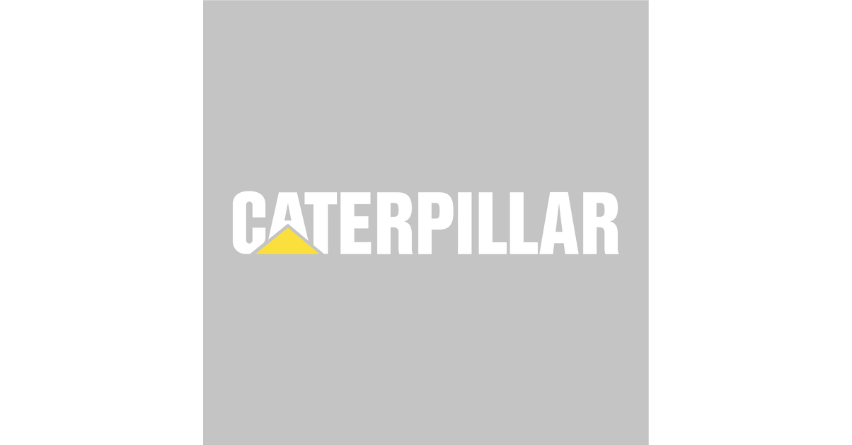 Stickers Caterpillar blanc - Autocollant Engins de chantier