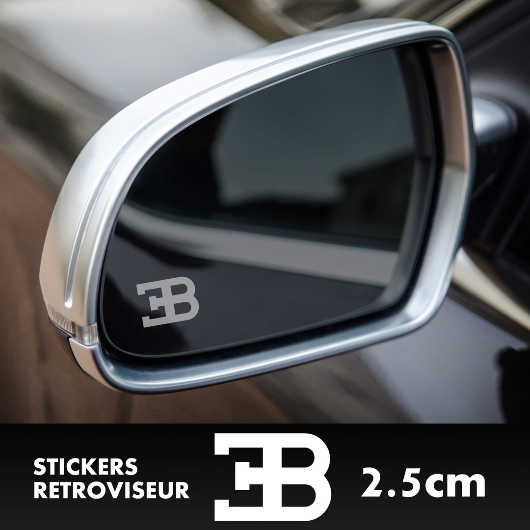 Stickers Retroviseur Bugatti Logo - Autocollant voiture