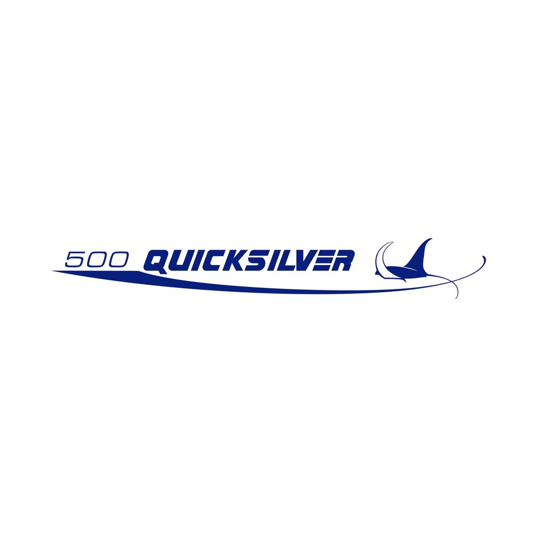 Stickers Quicksilver 500 Logo gauche - Autocollant pour bateau