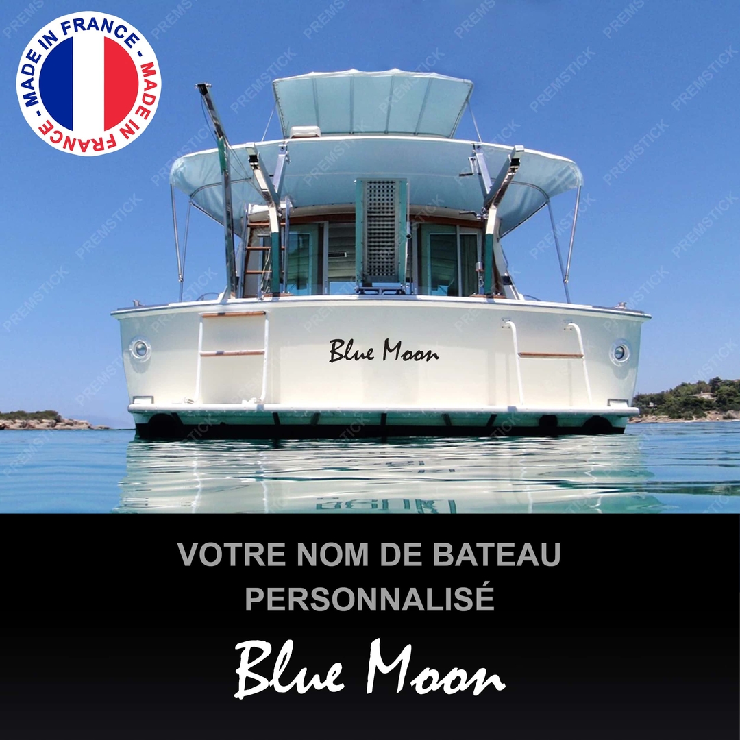 Stickers Nom Bateau Modèle 13 - Autocollant pour bateau