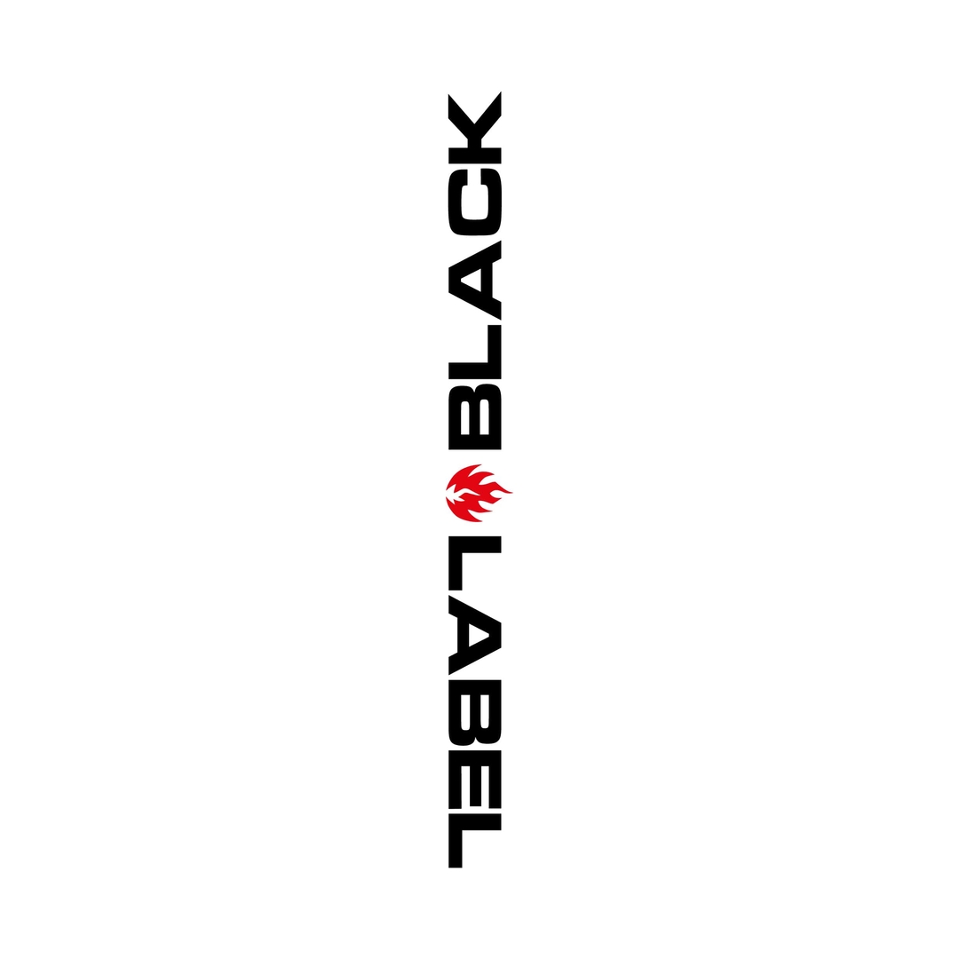 Stickers Black Label Skateboard - Autocollant Skate Board
